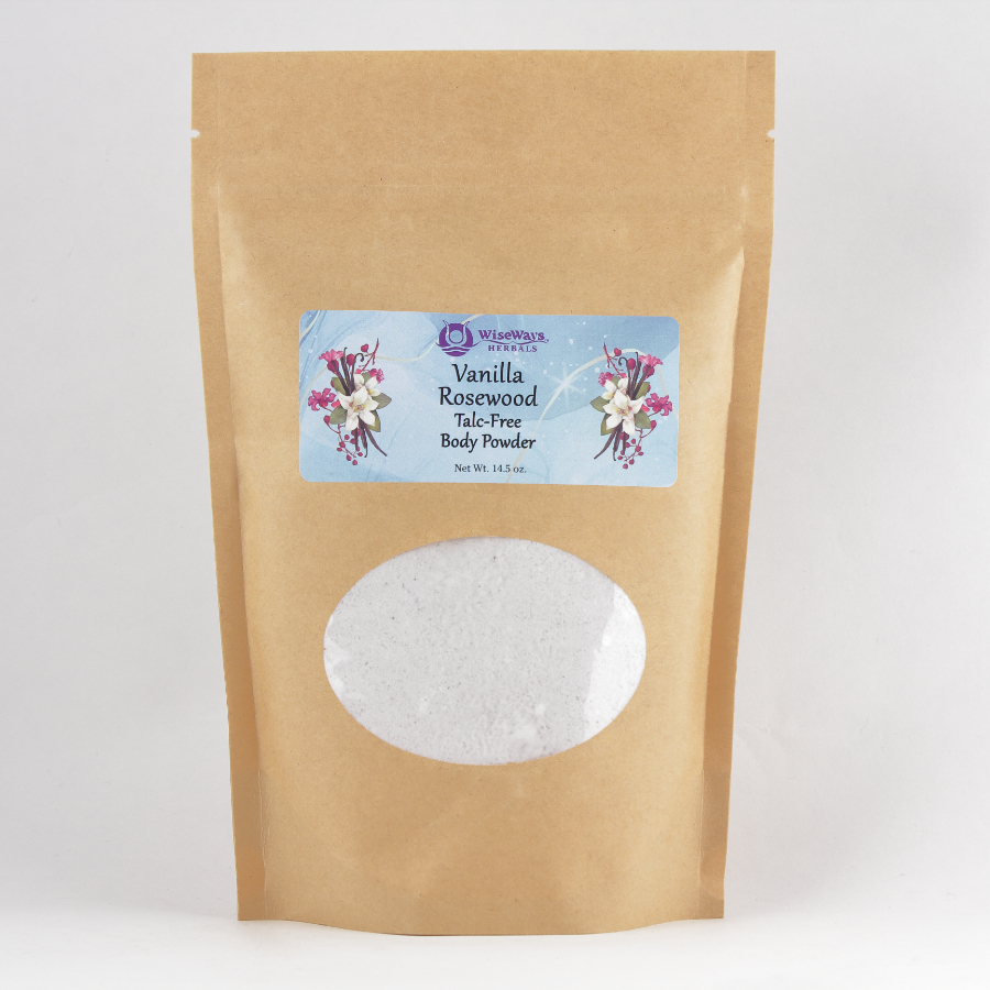 Vanilla Rosewood Body Powder 4 oz: WiseWays Herbals